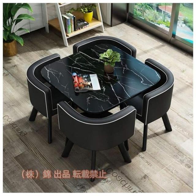ダイニングセット 食卓セット 高級家具 ダイニングルームとキッチン用 オフィスフロントラウンジシンプルな北欧スタイル80cm模造マーブルラウンドテーブルホテル