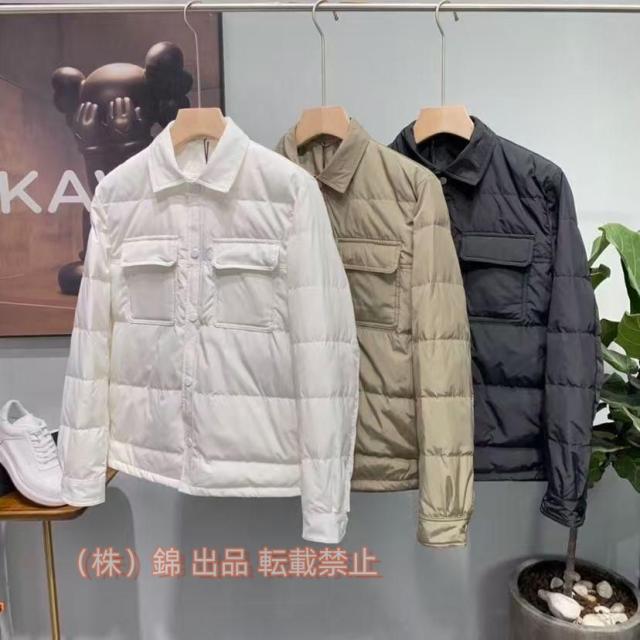 ダウンジャケット メンズ ダウン シャツ 軽量 コート 秋 冬 株式会社錦防寒服 カジュアル