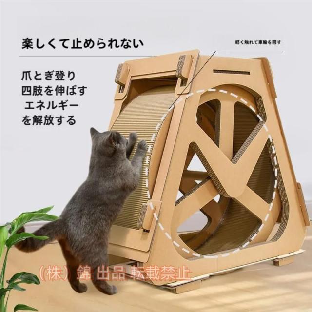 猫用回し車 キャットホイール 段ボール製回転マシーン ランニング