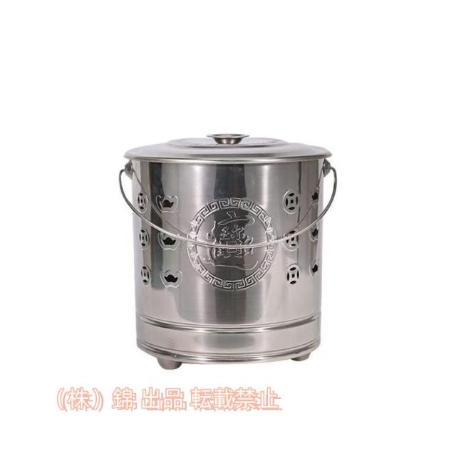 焼却炉 家庭用 無煙 高温 ドラム缶焼却炉 家庭用 ステンレス 大型 小型 高温 無臭 囲炉裏 再利用可能、変形しない株式会社錦各種サイズ、シルバー、金