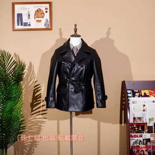 高級感満載★メンズ★ブラック★レザージャケット★牛革★株式会社錦★ライダース