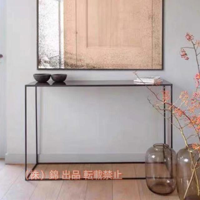 黒、白スリム サイドテーブル 金属 コンソールテーブル シンプルさ 北欧 ハイテーブル 廊下玄関リビング部屋 収納テーブル スリム 株式会社錦 省スペース 家具