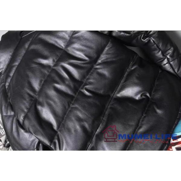 高級感満載！防寒良品☆レザーダウンジャケット イタリアンレザー 株式会社錦 ダウンジャケット牛革 ブラック 高級感満載！防寒良品☆レザーダウンジャケット イタリアンレザー 株式