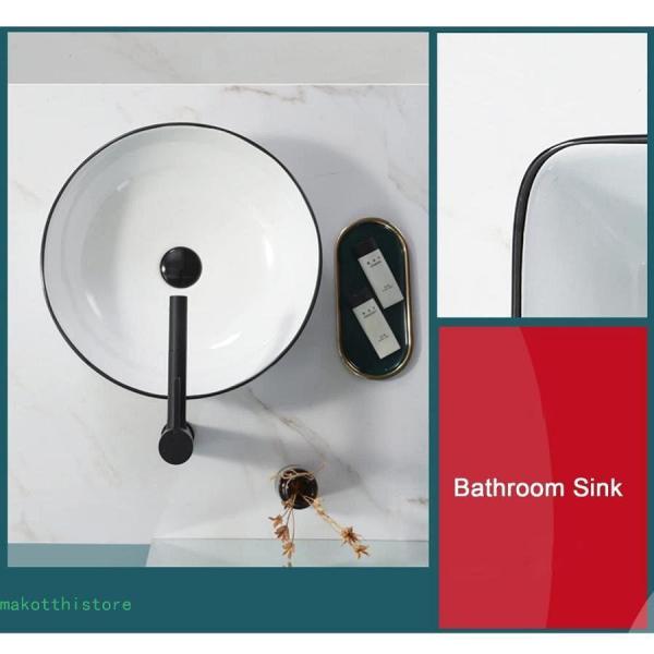 ポップアップドレイン付きバスルーム容器シンクカウンター上のバスルームシンクバスルーム容器シンク錦セラミック容器シンクバスルーム用楕円形シンクボウ ポップアップドレイン付きバスルーム容器シンクカウンター上のバス