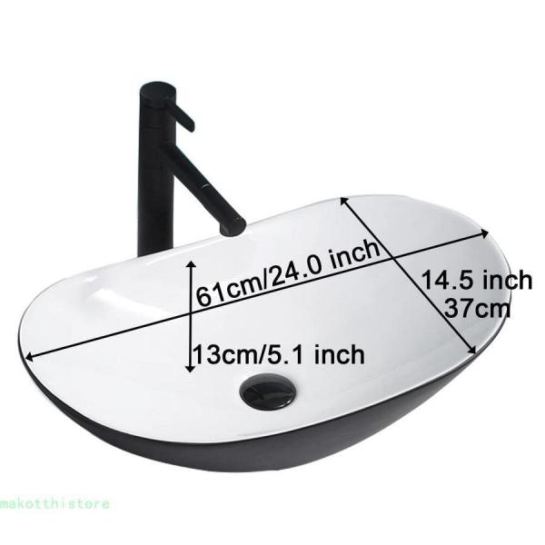 ポップアップドレイン付きバスルーム容器シンクカウンター上のバス