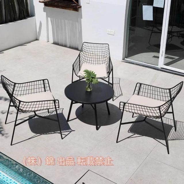 椅子ガーデンチェア中空ワイヤーチェアダイニングチェア錦金属製交渉チェア食卓椅子リラックスチェアホームオフィスチェアリビングルームチェアくて軽いクリエ