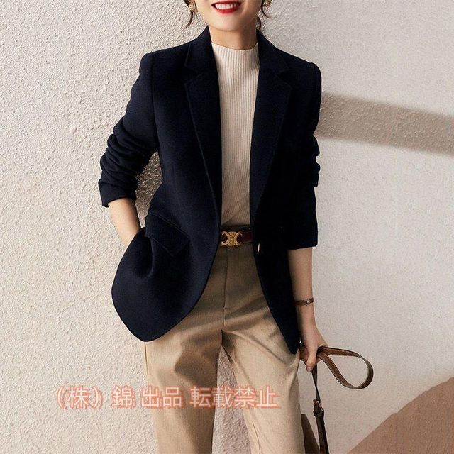 ネイビージャケット　紺ブレ　テーラードジャケット　ブレザー　シングルボタン　　大きいサイズ有り　MからXXXL 株式会社錦 通勤通学20代30代40代50代60代