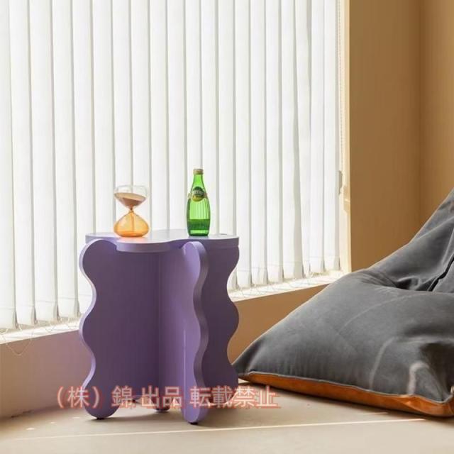 コーヒーテーブルサイドテーブルソファーサイドベッドサイドテーブル物置テーブルカフェテーブル錦ミニ花びらコーヒーテーブル漫画無垢材ウェーブサイドテー