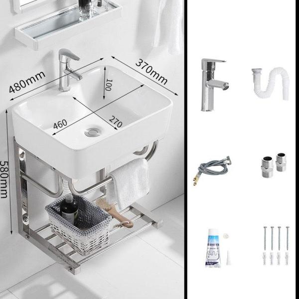 手洗い器 壁掛け 手洗器セット陶器製簡易洗面台小型 洗面ボウル