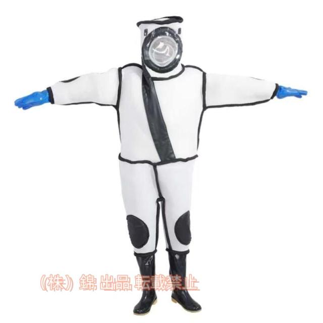スズメ蜂 防護服 スズメバチ駆除用蜂防護服 フェイスネット付き 通気性 つなぎ服 害虫駆除 虫よけ 作業服 株式会社錦保護装備 万全防護服 保護装備 通気性