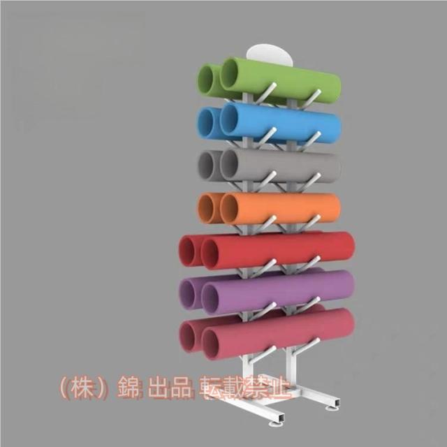 ヨガマットストレージラック大きな背の高いヨガマットラックフロアスタンド自立型ヨガマット＆フォームローラーホルダー株式会社錦14マットを保持しホームジム