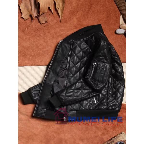 新しいタイプの羊の皮 本革のジャケットで スリムフィットでベー ス