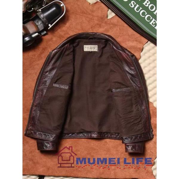 石磨を古くして クラシックで M65のハンティングジャケット 上質な牛革