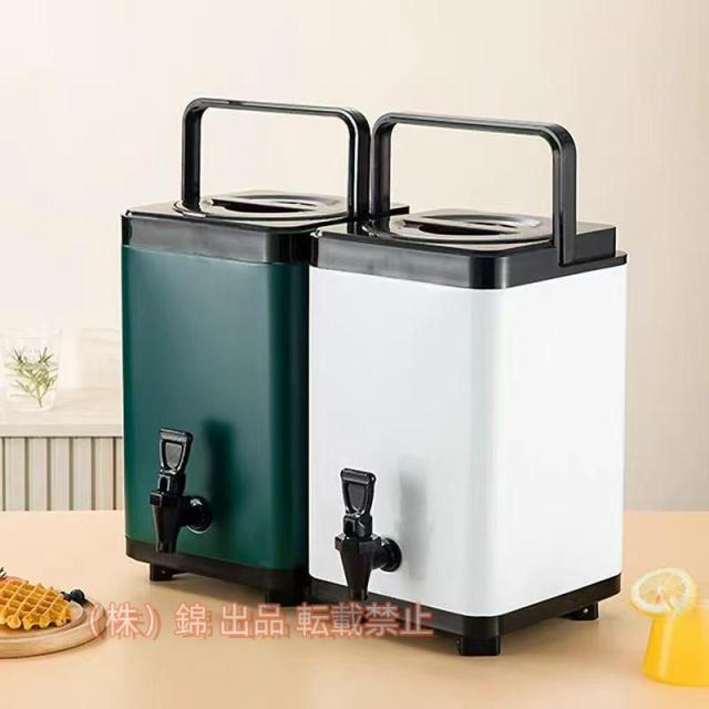 ステンレス ウォータージャグ ホワイト シルバー保温保冷ポットウォーターサーバー 304ステンレス飲料サーバー 錦方形 6L 8L 10Lアウトドア用ウォータータンク