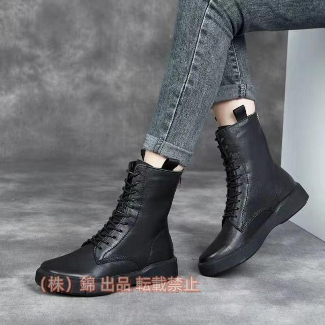 ブーツ袴卒業式編み上げレディースレースアップブーツブーツショートブーツローヒールヒール厚底株式会社錦ブラックブーツ歩きやすい痛くない入学式靴