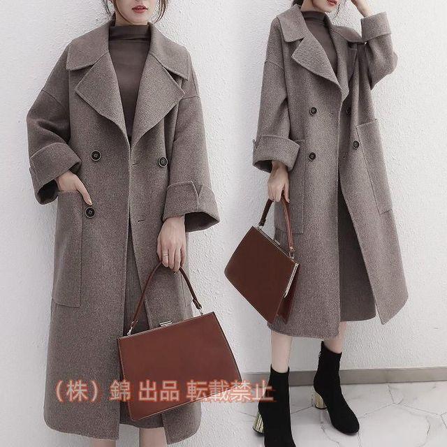 カシミヤコート レディース スーパーロングコート コート株式会社錦 冬 通勤 ロング丈 チェスターコート カシミヤ スプリング トレンチコート