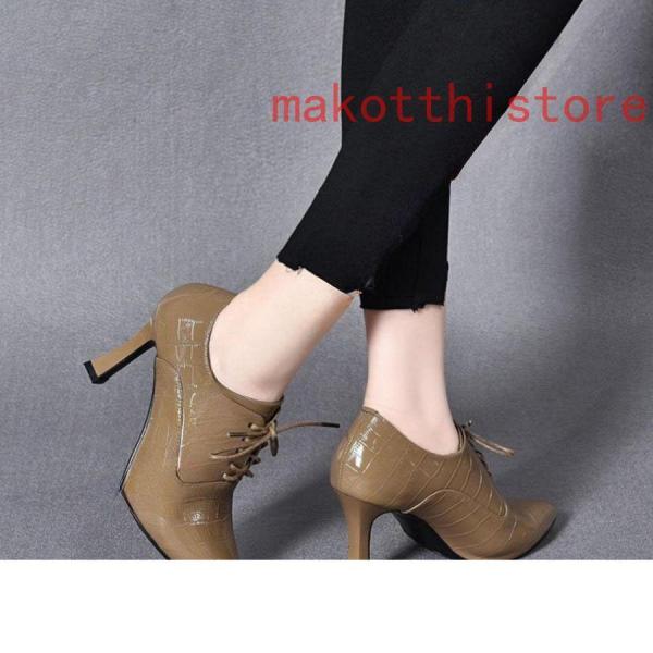 オックスフォードシューズ レディース レースアップ 6cmヒール 痛く