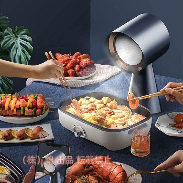 卓上レンジフード ミニポータブル換気扇 排気量3.5m/分 2段ギア調整風力 低騒音 株式会社錦 家庭用換気扇 キッチン鍋 BBQ用