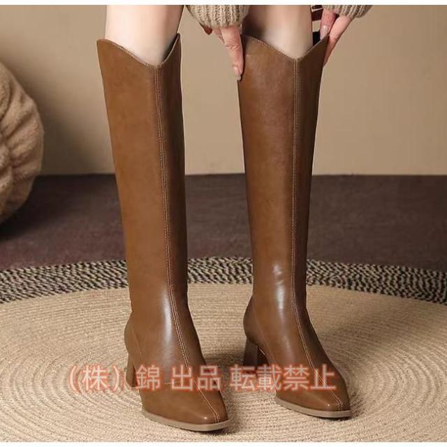 ブーツ筒周りブーツ大きい筒周りふくらはぎゆったりロングレディースロングブーツ錦ロングブーツふくらはぎ太いロングブーツふくらはぎ太め長靴
