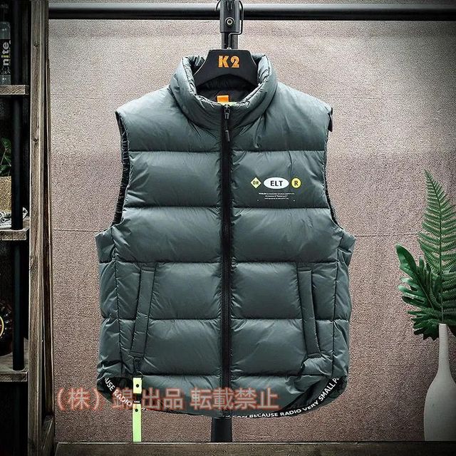 ダウンベストメンズ中綿ダウンベストアウター株式会社錦大きいサイズ秋冬カジュアルトップスおしゃれジャケット無地