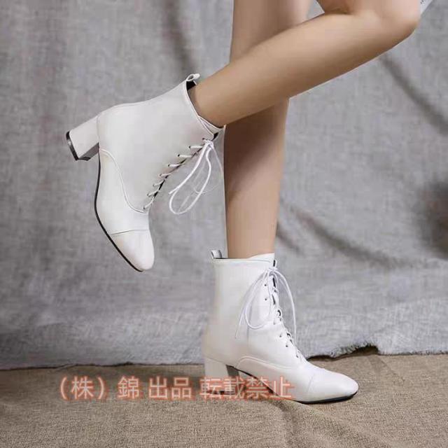 ブーツ袴用編み上げスムース7ホールレディースブーツレディース袴用編み上げ履きやすいスアップブーツ卒業式袴ブーツ株式会社錦レディースショート靴紐