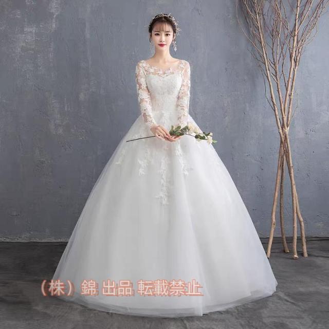 ウェディングドレス株式会社錦 結婚式 花嫁 プリンセスドレス 白ドレス ロングドレス 披露宴