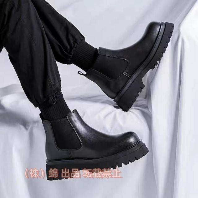 ショートブーツレディース本革滑らない歩きやすいサイドゴアローヒールブーツチェルシーブーツストレッチブーツ錦ラウンドトゥ痛くない大きいサイズ