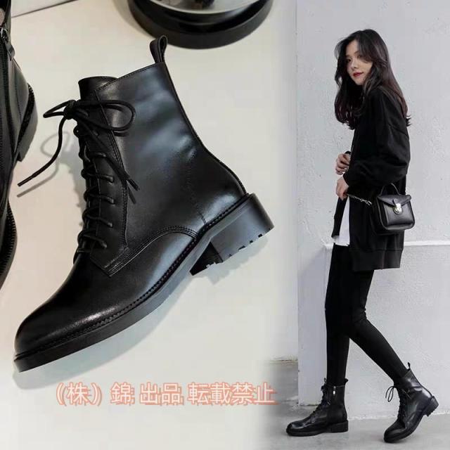 ショートブーツ レディース ブーツ レディース 編み上げブーツ 歩きやすい かっこいい 黒 レースアップ レースアップブーツ 錦疲れない ワイズ 3E 幅広甲高 靴