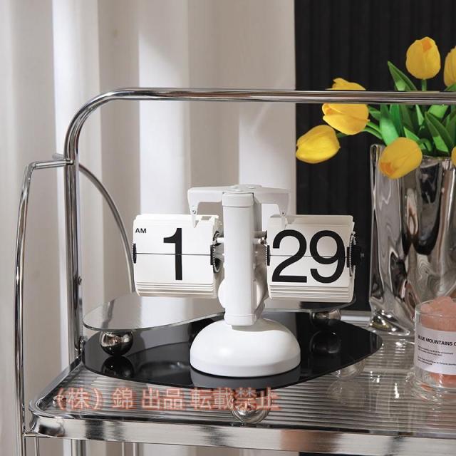 フリップクロック 置き時計 レトロ おしゃれ インテリア パタパタ時計 ぱたぱた時計 レトロキッチングッズ フラップ式時計 デスク 21*8*16 cm 400g