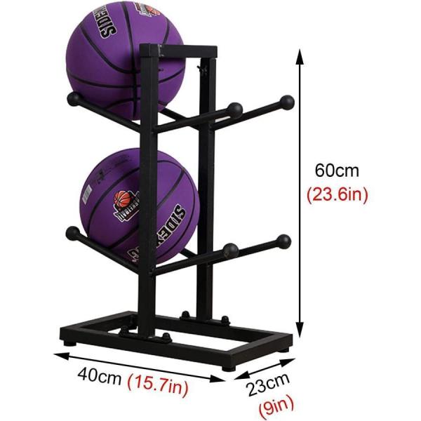 ボール整理カゴ自立型ポータブル直立スポーツ用品オーガナイザー2345