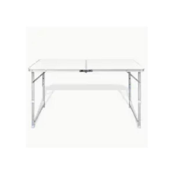 調節可能なアルミ製折りたたみテーブル 株式会社錦 119.38cm x 60.96cm、キャンプ?テールゲーティング?ビーチアウトに便利で軽量