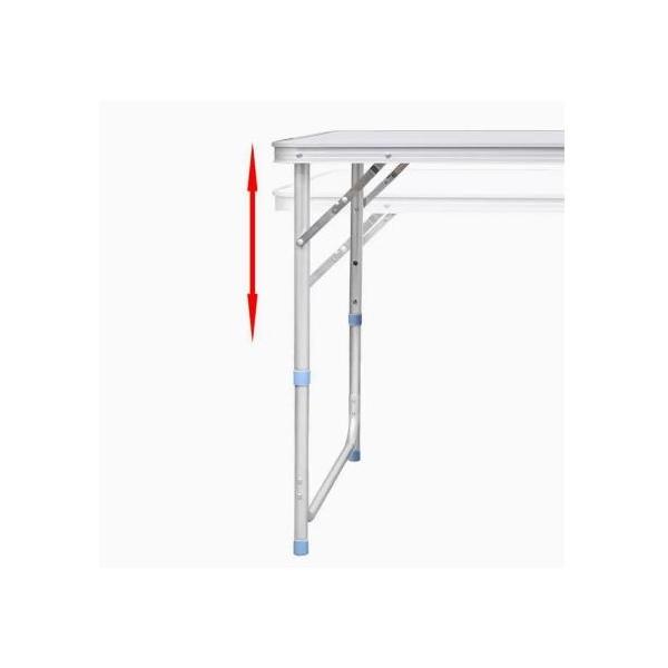調節可能なアルミ製折りたたみテーブル 株式会社錦 119.38cm x 60.96cm、キャンプ?テールゲーティング?ビーチアウトに便利で軽量