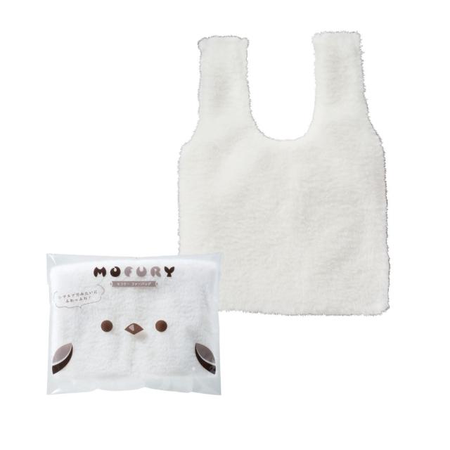 10個セット モフリー ファーバッグ ファーバッグ トートバッグ フェイクファー プチギフト レディースバッグ ワンハンドル ノベルティ 粗品 来場プレゼント シマエナガ  ホワイト ガーリー ファッション 冬ギフト 秋冬 トレンド