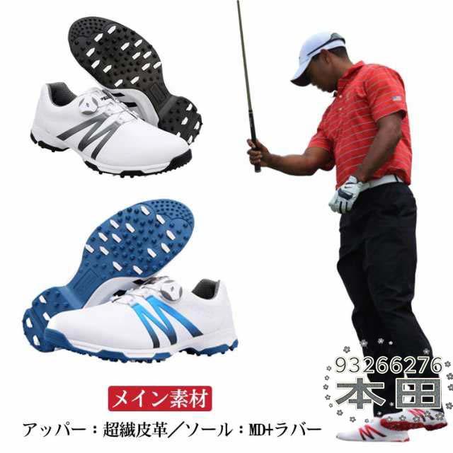 ゴルフシューズ メンズ 靴 ダイヤル式 ワイドスタイル ソフトスパイク 通気性 シューズ 男女兼用 ゴルフ用 大きいサイズ ゴルフシューズ