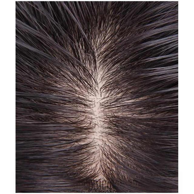 人毛 ウィッグ ロング フルウィッグ 人毛100％ 自然 47cm 自然黒 自然茶