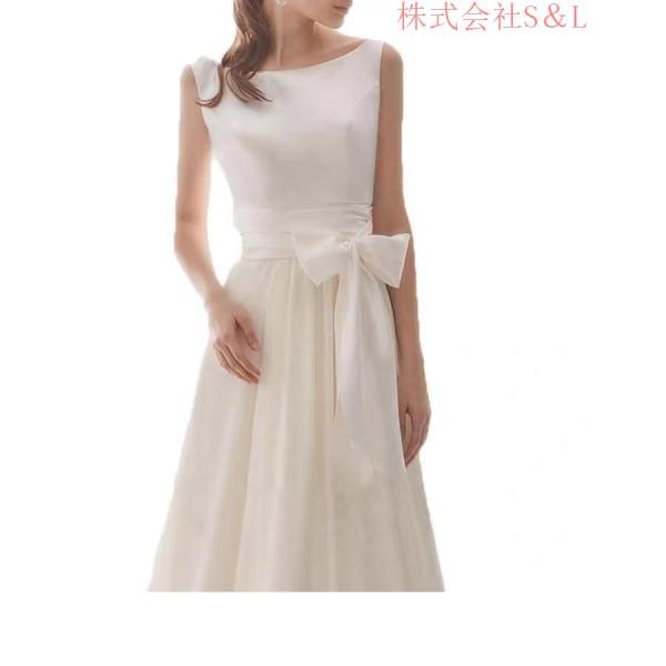 ウェディングドレス シンプル 軽系 ロングドレス レディース 白いドレス 上品 披露宴 ブライダル30代 40代 50代 ワンピース ピアノ演奏会 結婚式 ワンピース