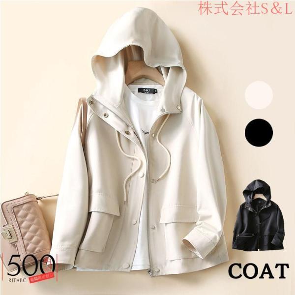 モッズコートレディース春アウタージャケットトレンチコートフード付きマウンテンパーカー50代40代30代20代フードS＆Lミリタリージャケットおしゃれ