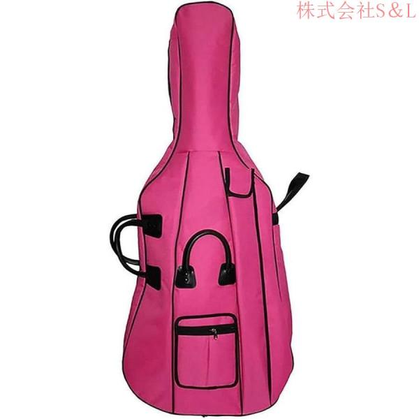 チェロバックパック 楽器収納ボックス 4/4ダブルショルダーピアノバッグ チェロソフトケース S＆L複数のポケットと調節可能なバックパック 厚さ20mm