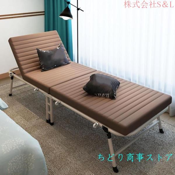 折りたたみベッド シングルベッド 簡易ベッド パイプベッド 折り畳みベッド ベッドマット マットレス ベッドフレーム株式会社S＆L 組立不要 完成品 持運びやすい