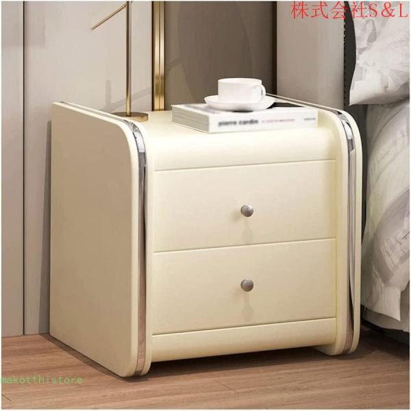 ナイトテーブルサイドテーブルベッドベッド?サイドテーブル，テーブルベッドS＆Lサイドテーブル2つの引き出し、ベッドサイドテーブル/クローゼットオーガナイ