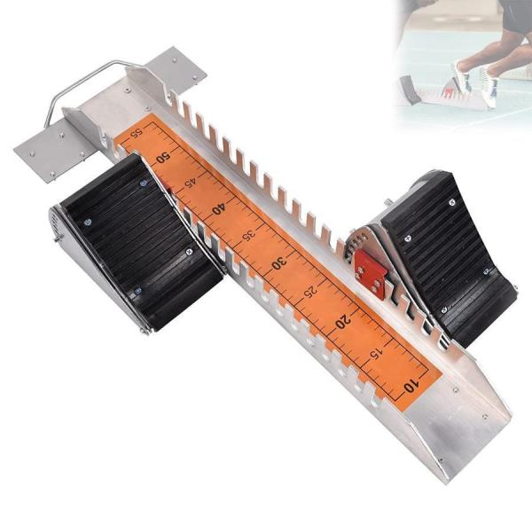 スターティングブロックスタブロブロック陸上競技スプリントS＆L6段階の角度調節明確な目盛り持ち運びが簡単多機能スターティングブロック学校訓練トレー