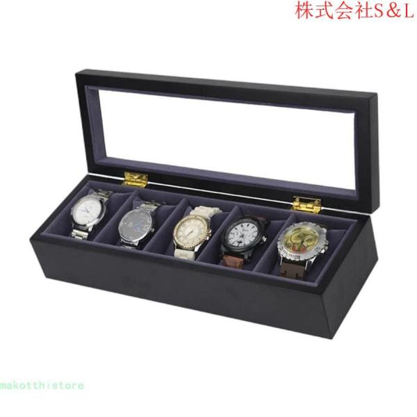 腕時計収納ケース 時計ボックス腕時計のための5桁のマットホワイトペイントウッドジュエリーウォッチボックスケースジュエリーディスプレイケースギフトボックス