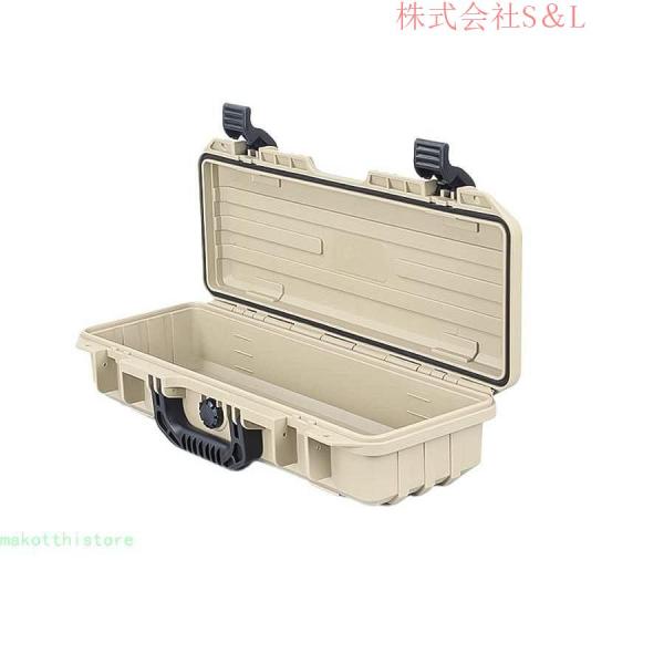 プロテクターツールケース 完全防水 防塵 収納ボックス 工具箱 衝撃吸収 耐圧 スポンジ内蔵 精密機 屋外 S＆L アウトドア用 多用途 (カーキス(スポンジ内蔵))