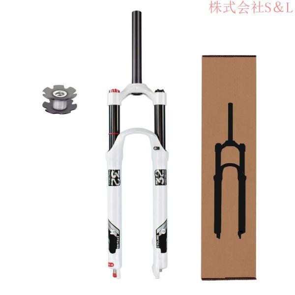 マウンテンバイク サスペンションフォーク 26 / 27.5 / 29インチ、 1-1 / 8インチ バイクMTBフロントフォーク 120mmトラベル と リバウンド調整 (色 : A Size :