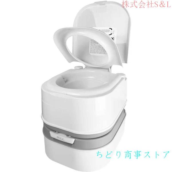 ポータブル水洗トイレ 簡易トイレ 20L(水洗タンク) 24L(汚水タンク) 株式会社S＆L 介護用 非常用 災害用 防災 携帯トイレ シングル水出口 ベローズポンプ式
