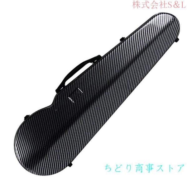 バイオリンケース4/4フルサイズバイオリンケースヴァイオリン収納ケース湿度計付き超軽量炭素繊維S＆L耐久性ハンドルアクセサリーバッグポータブルプロフェ