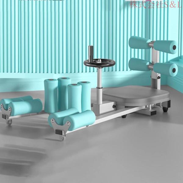 レッグストレッチャー股関節ストレッチ器具開脚ストレッチャーぶつりてきひっぱり180°調整S＆L折りたたみ可能しっかりしたつよさすべりどめストレッチ