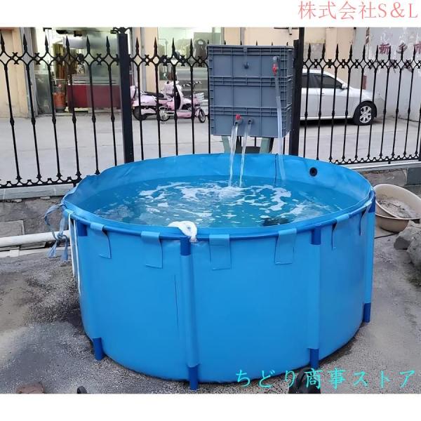 養魚池ラウンドキャンバス2024アップグレード大型水槽120cmx60cm?700L海産物養殖にも最適家庭用子供水遊びペットプールS＆L犬用プールビニールプールスプ 養魚池ラウンドキャンバス2024アップグレード大型水槽120cmx60cm?700L