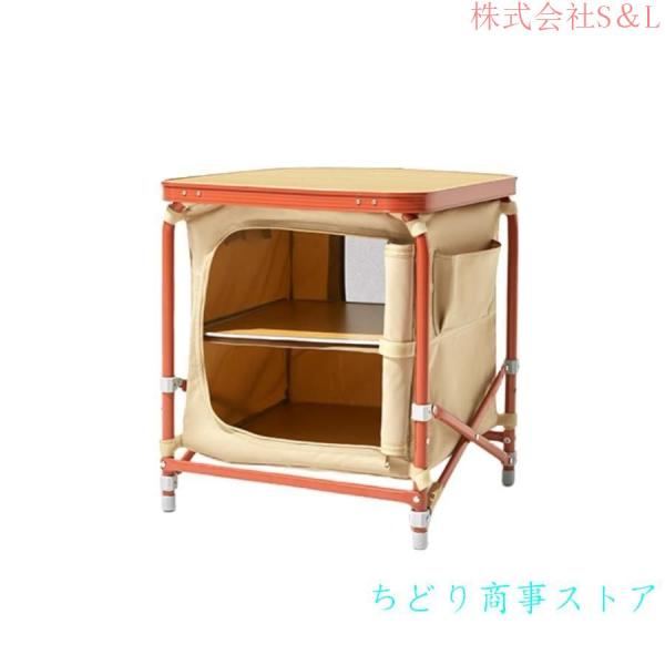 キャンプ収納ボックス折りたたみコンテナ(分解性素材)屋外ベッドサイド収納キャビネットポータブル収納キャビネットキャンプテーブルS＆L収納ボックス積み重