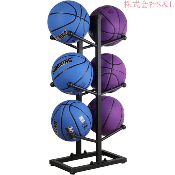 ボール整理カゴ 頑丈な両面ボールオーガナイザースタンド バスケットボール 株式会社S＆L サッカー バレーボール用 ボールオーガナイザー 収納ラック